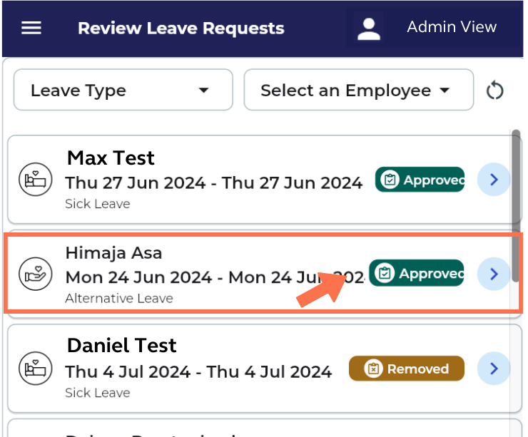 Withdrawing or Removing an Approved Leave Request - Payroll Portal