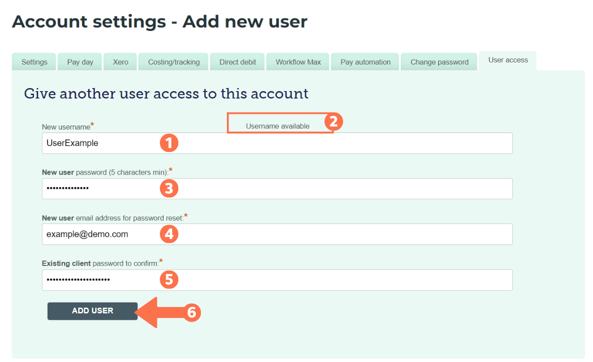 Adding a New User to Your Payroll Account