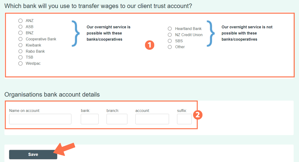 Updating The Business Bank Account Details