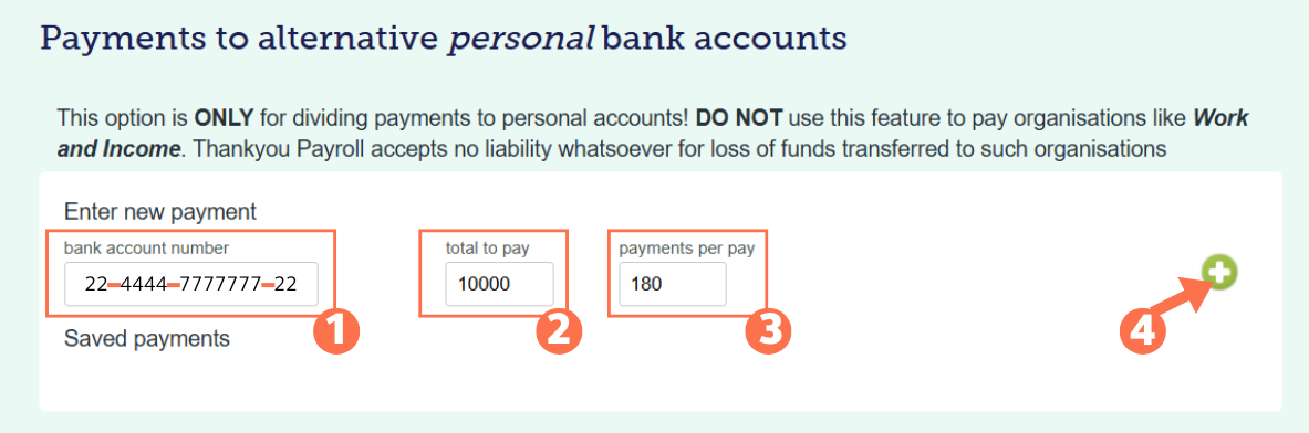 Splitting Employee Pay to Alternative Personal Bank Accounts