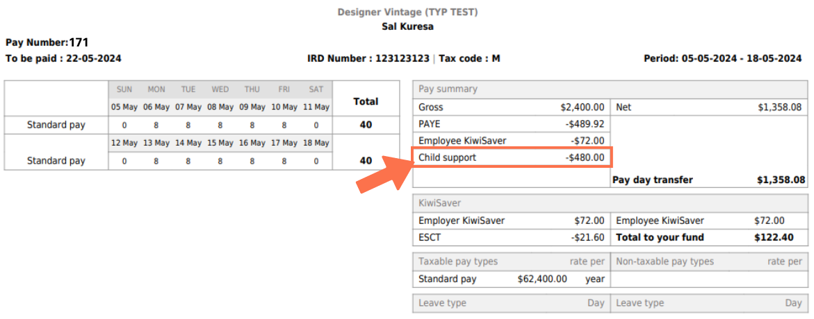 Child Support Deductions