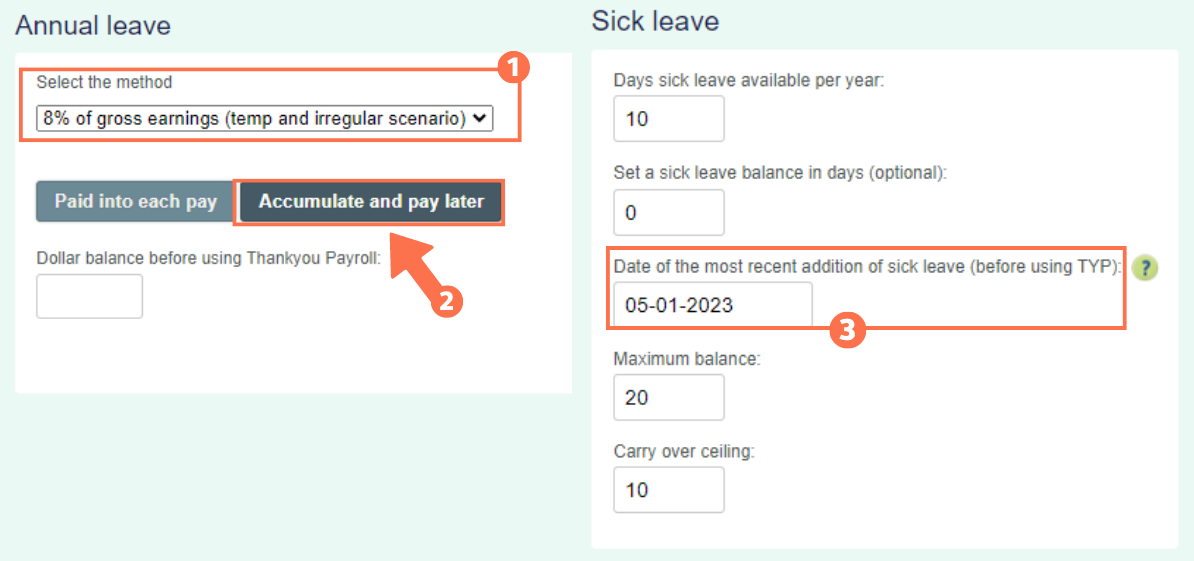 Employee Setup if you have an Annual Closedown