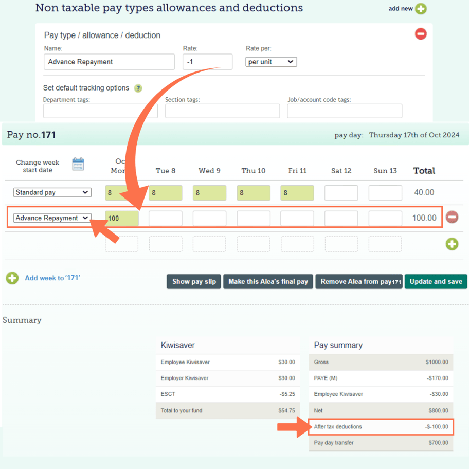 Creating a Non-taxable Deduction Custom Pay Type for Repaying a Loan