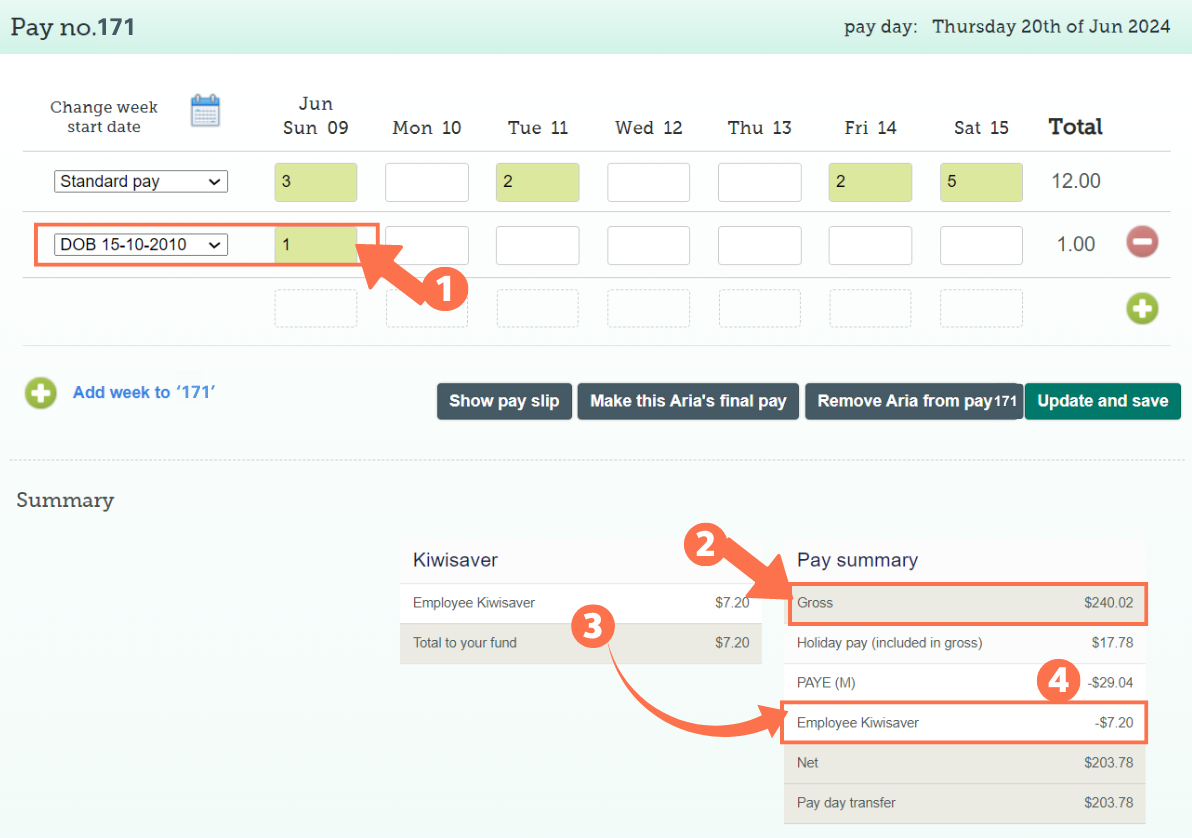 How do I Set Up a Young Employee in the System?