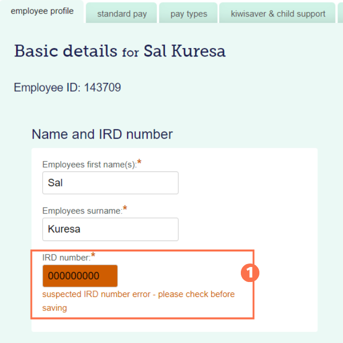 Setting Up an Employee without an IRD Number - ND Tax Code