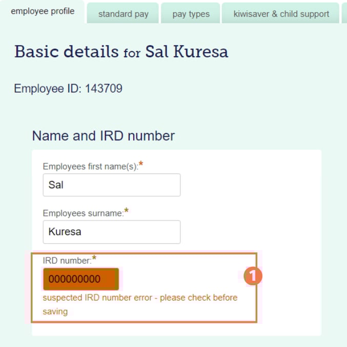 Setting Up an Employee without an IRD Number - ND Tax Code