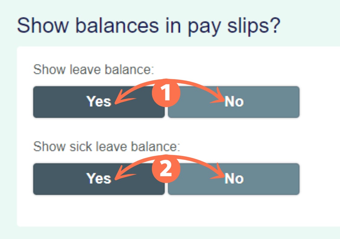 How to Show Leave Balances on the Employee's Payslip