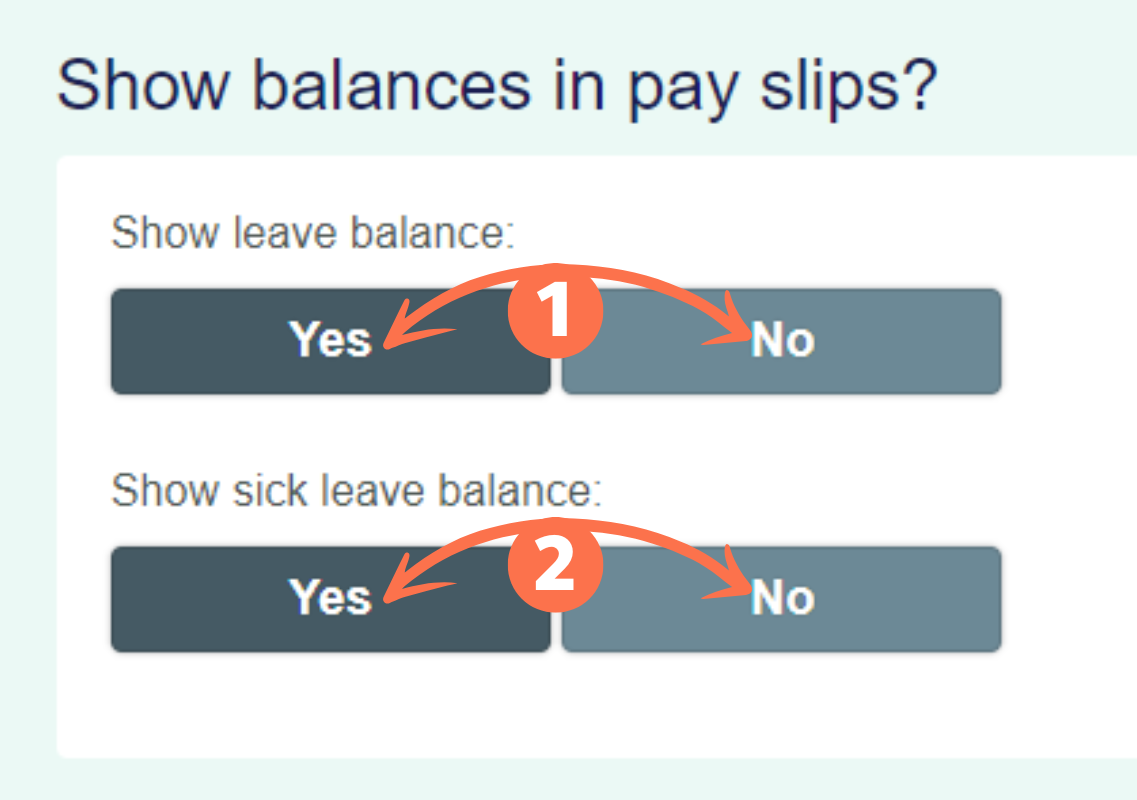 How to Show Leave Balances on the Employee's Payslip