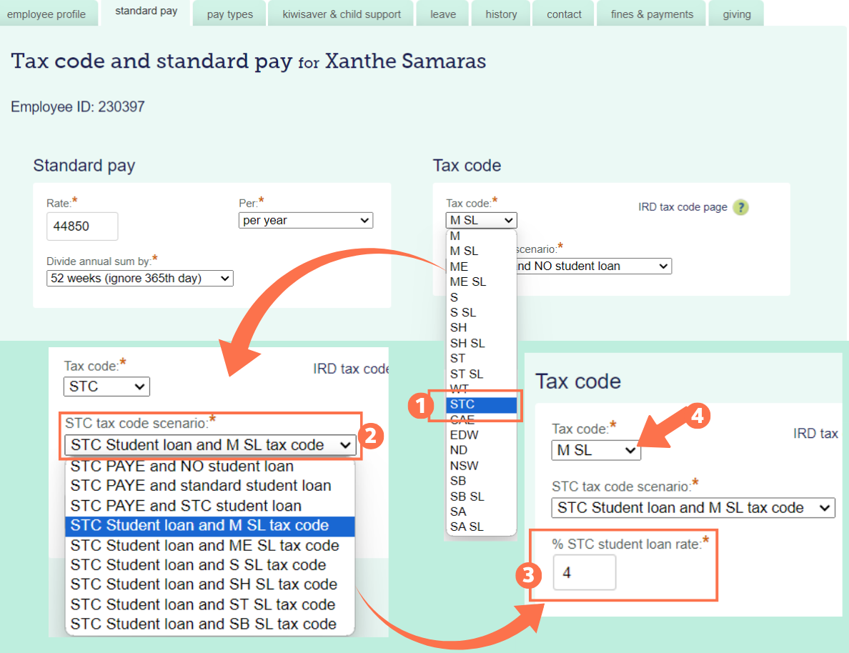 STC - Special Tax Codes