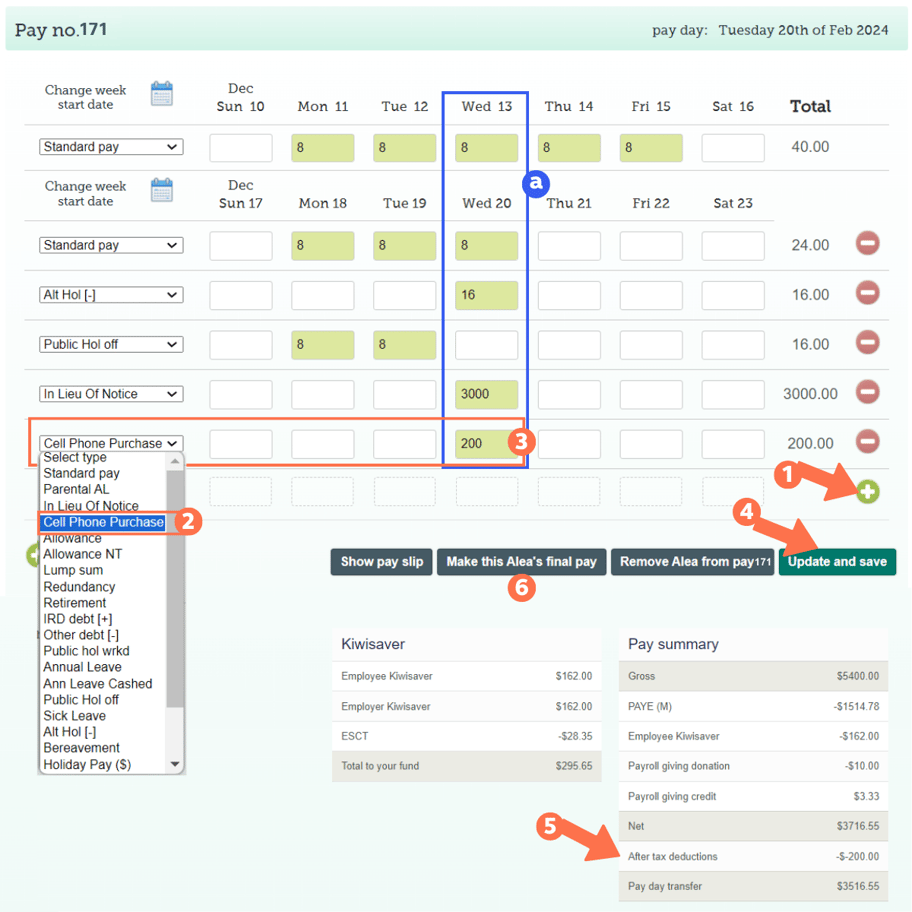 Deductions From a Final Pay