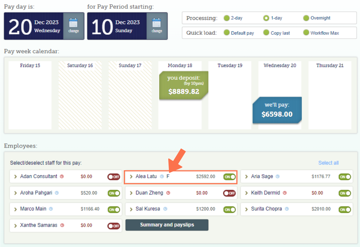 Creating a Final Pay (Termination Pay) for a Departing Employee