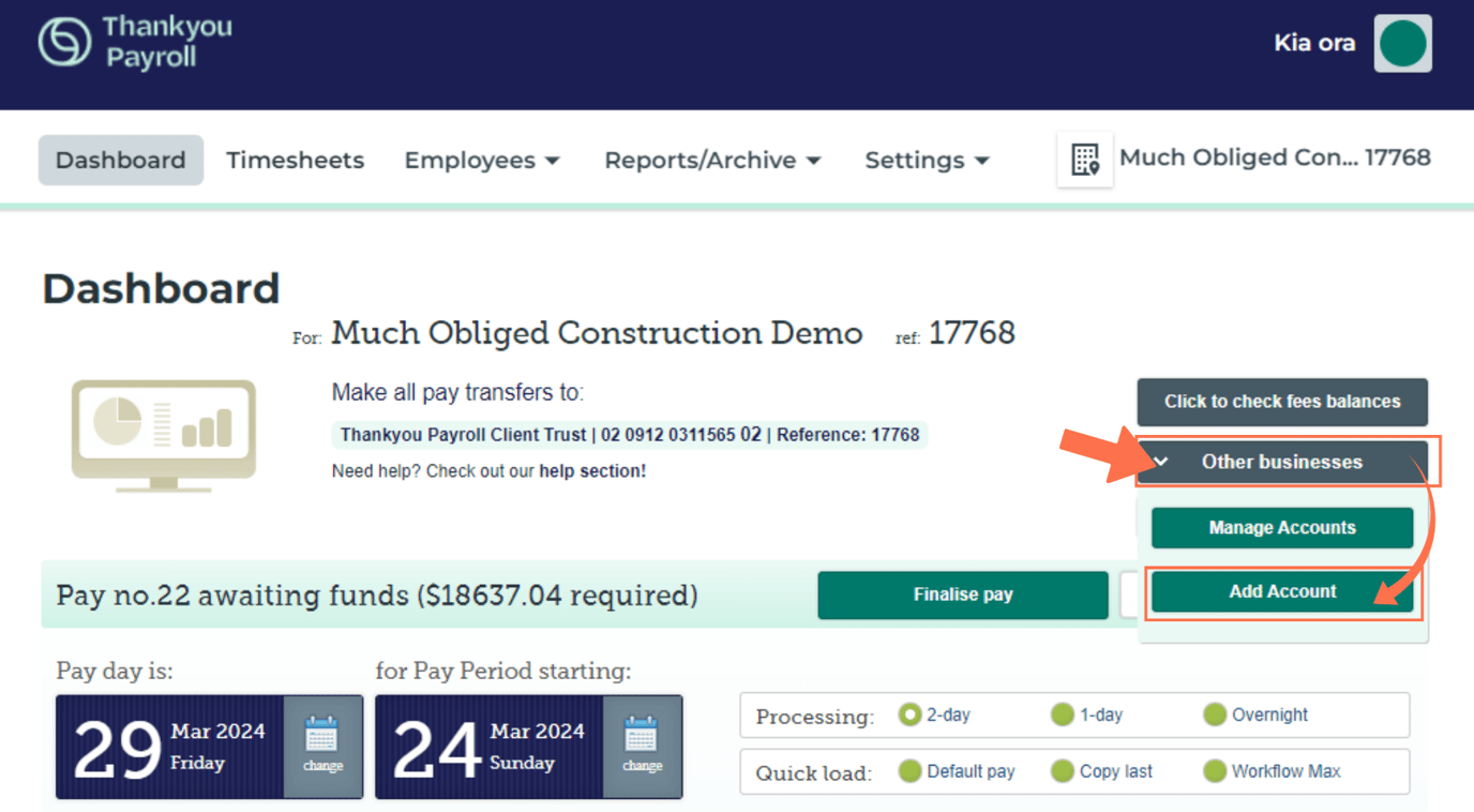 How to Sign Up to Thankyou Payroll