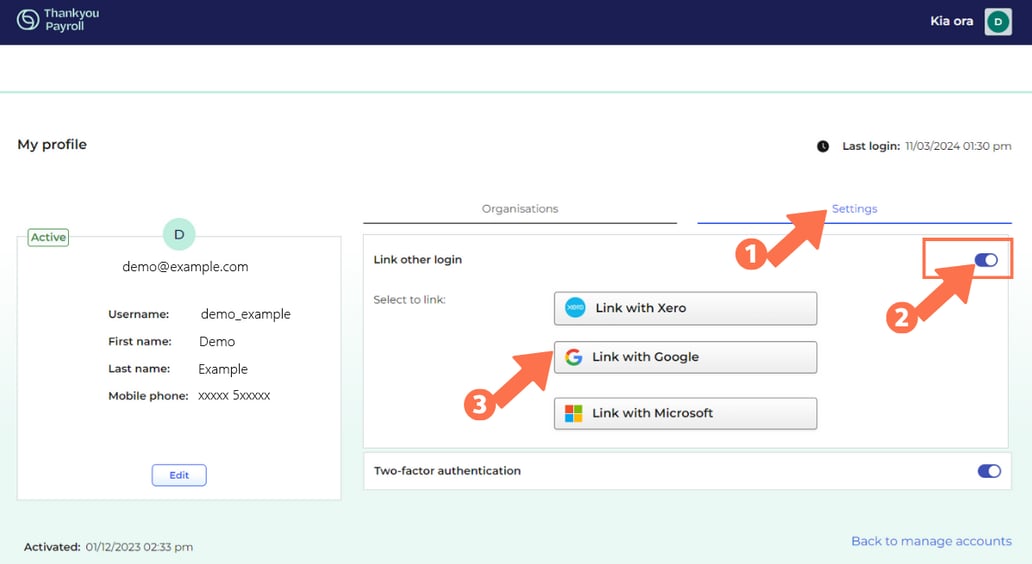Log In with Google, Microsoft or Xero