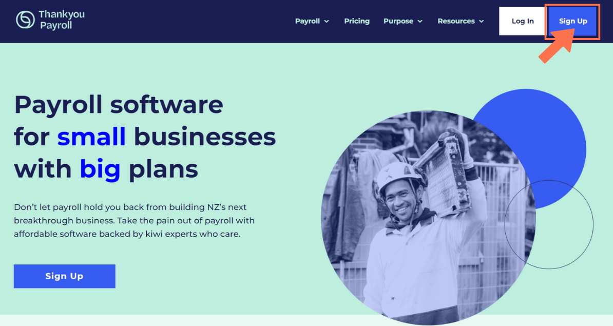 How to Sign Up to Thankyou Payroll