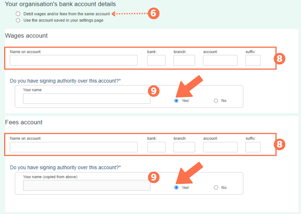 Setting up Direct Debiting