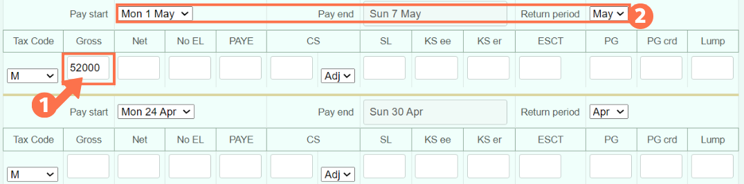 Entering Previous Pay History for an Employee