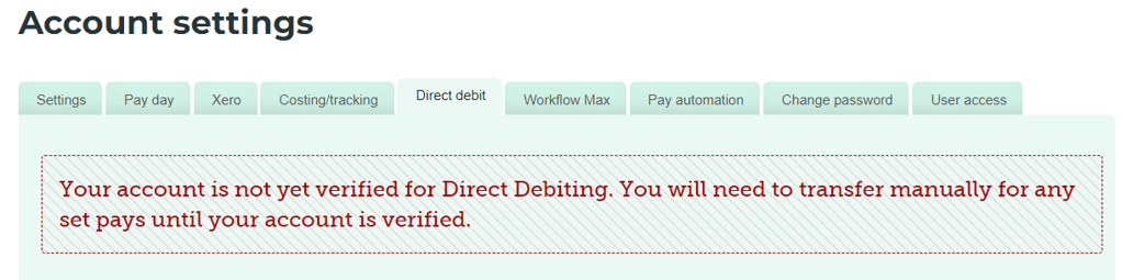Setting up Direct Debiting