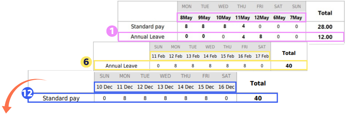Correction Pays - Making a Correction to a Past Timesheet