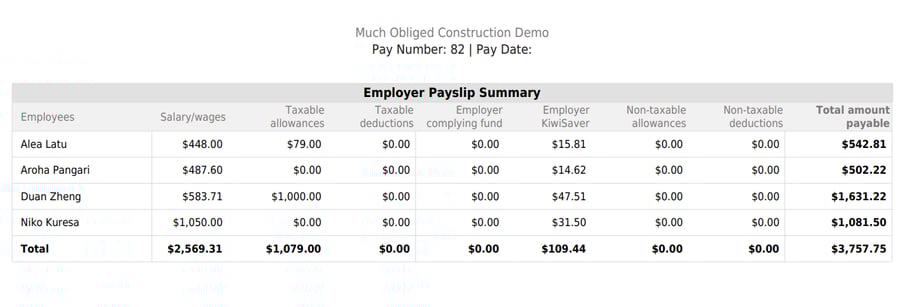 Understanding the Employer Pay Summary