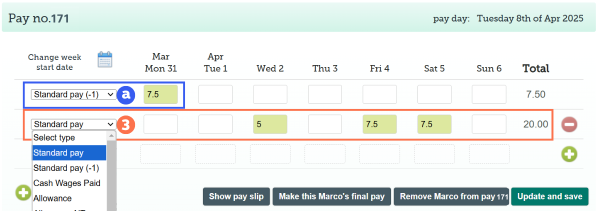 Changing the Pay Rate during a Pay Period