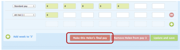 Creating a Final Pay (Termination Pay) for a departing employee