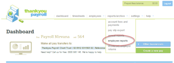 Viewing Employee Reports