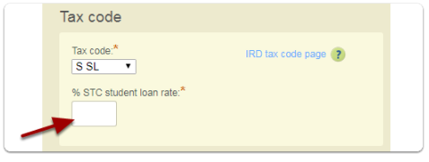 Special Tax Codes, adding different student loan rates